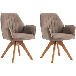 Home Affaire Stuhl &raquo;Pollenca&laquo; (Set) 2 Stk.tolle Optik schwarz Metall B/H/T: 56cm x 86cm x 64cm, 2 Stk., Microfaser uni, 2er Set,schamm