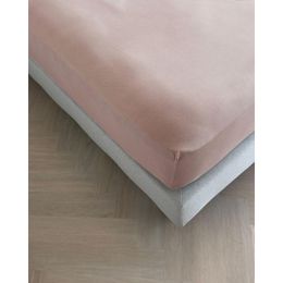Kayori Spannbettlaken &raquo;Tara&laquo; Hergestellt aus GOTS-zertifizierter Bio-Baumwolle rosa Jersey-Elasthan, Obermaterial: 95% Baumwolle, 5% Elasthan (LYCRA )
