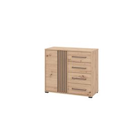 Home Affaire Kommode &raquo;Ascalon Sideboard, Breite 138 oder 93 cm, mit ABS Schutzkanten&laquo; 3D Optik durch Lamellen/ Paneele, FSC-zertifizierter 