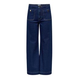 Only Jeans mit weitem Bein in Dark Blue Denim | Gr.: L/L34