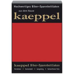 Kaeppel Spannbettlaken &raquo;Spannbettlaken Biber&laquo; 100% Baumwolle, kuschelig weich ideal f&uuml;r Winter rot Biber, Obermaterial: 100% Baumwolle B/L: 200cm, 1 Stk., 