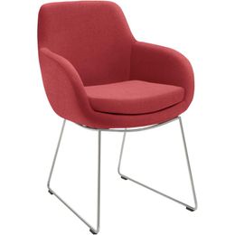 Musterring Esszimmerstuhl &raquo;Tavia&laquo; (Set) 2 Stk. rot B/H/T: 62cm x 86cm x 66cm, 2 Stk., Flachgewebe, Kufengestell