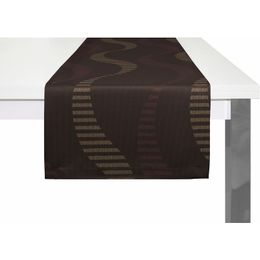WIRTH Tischl&auml;ufer &raquo;LUPARA&laquo; braun Baumwolle, Polyester B/L: 40cm x 150cm, eckig