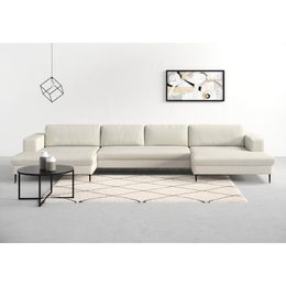DOMO collection Wohnlandschaft &raquo;Modica U-Form aktuelles, kubisches Design mit 2 Recamieren, viel Platz&laquo; XXL, auch in Cord, Fu&szlig;h&ouml;he passend f&uuml;r g&auml;ngige