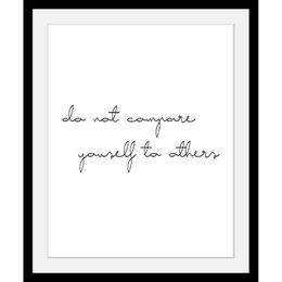 queence Bild &raquo;Selbstliebe&laquo; Motivationsbilder Schriftzug Schwarz-Wei&szlig; HD Premium Poster-Druck inkl. Holzrahmen bunt Acrylglas, Holz, Papier B/H/T: 30cm