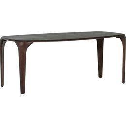 Woood Esstisch &raquo;Fiore mit Massivmangoholz und organischem Form B 190 x T 95 x H 76 cm&laquo; Tragkraft 60&ndash;80 kg, einfach zu montieren, sichtbare Maserung 