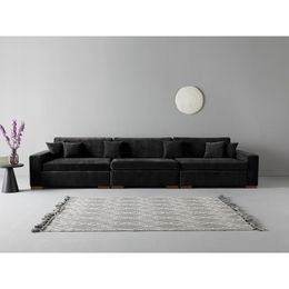Home Affaire 3-Sitzer &raquo;Skara XXL&laquo; Lounge-Sofa XXL mit Federkern-Polsterung, in vielen Bezugsvarianten grau 100% Polyester B/H/T: 400cm x 86cm x 130cm,