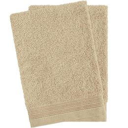 HAMMETEX Waschlappen &raquo;2er-Set Waschlappen 15x22 cm, 100% Baumwolle, weich und saugf&auml;hig&laquo; beige Baumwolle B/L: 15cm x 22cm