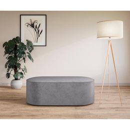 OTTO home Polsterhocker &raquo;EIVIND Sitzhocker, Ma&szlig;e: B/T/H: 142/70/48 cm&laquo; auch in Boucl&eacute; und Feincord, mit Wellenunterfederung grau 100% Polyester B/H/T: