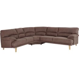 Trendmanufaktur Polsterecke &raquo;Cecilia, italienisches Designsprache, modern und komfortabel, L-Form,&laquo; toller Sitzkomfort und bequeme Armlehnen braun B/H