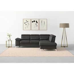 Sit & More sit&more Ecksofa &raquo;Cabrio L-Form, B: 274 cm, mit Sitztiefen-, Arm- & Kopfteilverstellung&laquo; 3 Nierenkissen, Federkern, optional Schlaffunktion und 