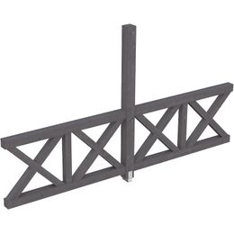 Skan Holz Carport-Seitenwand &raquo;Andreaskreuz&laquo; freistehehend grau Holzwerkstoff B/H/T: 343cm x 210cm