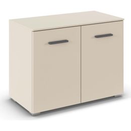 Rauch Kommode &raquo;Gamma&laquo; Breite 80 cm / H&ouml;he 61 cm, verschiedene Griffvarianten/-Farben, mit 2 T&uuml;ren, verstellbaren B&ouml;den und viel Stauraum MADE IN 