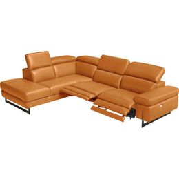 Egoitaliano Ecksofa &raquo;Candice, elegant, edel und bequem, erstklassiger Sitzkomfort, L-Form&laquo; inkl. 2 elektrischer Relaxfunktionen, Bedienung &uuml;ber Taste an Armlehne 