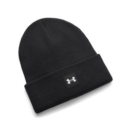 Under Armour Herren Beanie &raquo;HALFTIME BEANIE&laquo; gerippter Acryl-Strickstoff, schwei&szlig;ableitend, schnell trocknend schwarz Einheitsgr&ouml;&szlig;e