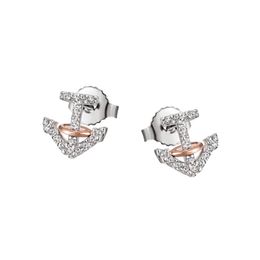 Firetti Damen Paar Ohrstecker &raquo;Schmuck Geschenk Silber 925 Ohrschmuck Anker&laquo; mit Zirkonia (synth.) rosa Silber 925 (Sterlingsilber)