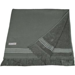 Ross Hamamtuch &raquo;Hamam&laquo; idealer Begleiter f&uuml;r Strand, Sauna oder Wellnessbereich grau Hamam Frottier, Hamam Frottier B/L: 90cmx180cm, 1 Stk., Hamamtuch