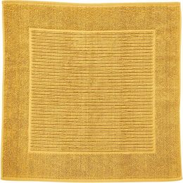 done. Badematte &raquo;Damian&laquo; H&ouml;he 10 mm fu&szlig;bodenheizungsgeeignet Badteppich, Uni-Farben, mit Bord&uuml;re, Hoch-Tief Effekt, reine Baumwolle gold Baumwolle 