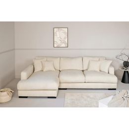 Jahnke Ecksofa &raquo;RELAX ASPEN CORNER&laquo; Platz f&uuml;r bis zu 5 Personen,Taschenfederkernpolsterung,L-Form,B:271 cm beige B/H/T: 271cm x 84cm x 135cm, Cord, lange 