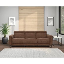 OTTO home 3-Sitzer &raquo;LUND,Struktur-Bezug, 222 cm, man. o. elektr. Relaxfunktion in 2 Sitzen&laquo; (links/rechts), USB-A bei elektrischer Ausf&uuml;hrung, 