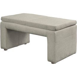 exxpo - sofa fashion Hockerbank &raquo;Cortado&laquo; hohe Bodenfreiheit, sch&ouml;ne Detailverarbeitung beige Webstoff fein (Zusammensetzung: 95% PES, 10 NY) B/H/T: 
