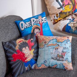 Quelle Dekokissen &raquo;One Piece&laquo; hochfarbig bedruckt bunt Polyester B/L: 40cm x 40cm, 3 Stk.