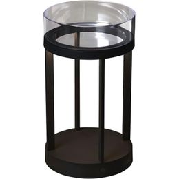 Konstsmide LED Laterne &raquo;Chieti&laquo; LED-Modul 2 Stk. Warmwei&szlig; Chieti LED USB-Laterne, dimmbar 2700/3000K Glasdek schwarz &Oslash; 17cm H: 25cm, 2 Stk.