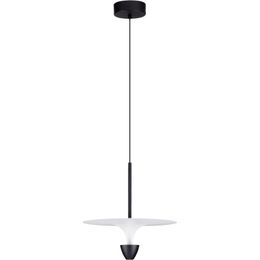 NOVA LUCE Pendelleuchte &raquo;LUET&laquo; LED-Modul 1 Stk. Warmwei&szlig; schwarz 1, &Oslash; 34cm H: 180cm, 1 Stk.