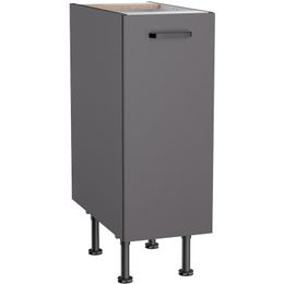 KOCHSTATION Unterschrank &raquo;KS-Paula&laquo; 30 cm breit, 87 cm hoch, mit 1 Auszug, 2 Ablagef&auml;chern grau anthrazit, B/H/T: 30cm x 87cm x 58,4cm, Schubladen: 1 