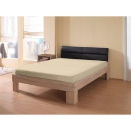 Kum Spannbettlaken &raquo;Frottee-Stretch Spannbetttuch&laquo; bis ca. 30 cm Matratzenh&ouml;he beige Frottee, Obermaterial: 80% Baumwolle, 20% Polyester B/L: 200cm, 1