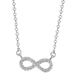 Firetti Damen Kette mit Anh&auml;nger &raquo;Schmuck Geschenk Silber 925 Halsschmuck Halskette Ankerkette Schleife&laquo; mit Zirkonia (synth.) bunt Silber 925 (