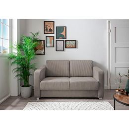 Home Affaire Ecksofa &raquo;Lazio modern und bequem, schmale Armlehnen, tolle Detailverarbeitung&laquo; zwei verschiedene Fu&szlig;farben w&auml;hlbar grau 93% Polyester, 7%