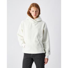 Champion Damen Kapuzensweatshirt, mit Kapuze, aus Polyester und Baumwolle, in den Gr&ouml;&szlig;en XS bis XXL wei&szlig; L (42/44)