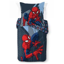 MARVEL Kinderbettw&auml;sche &raquo; Spiderman Bettbezug-Set 135x200 cm + Kissenbezug 80x80 cm&laquo; 2 tlg. 100 % Baumwolle, maschinenwaschbar, wendbar Washed Cotton,