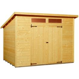 Weka Gartenhaus &raquo;325 A Gr.1, 19 mm&laquo; braun Massivholz Fu&szlig;boden im Gartenhaus, ohne R&uuml;ck- und Seitenwand, ohne Dacheindeckung