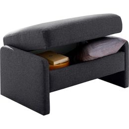 Home Affaire Stauraumhocker &raquo;Mailand&laquo; passend zur Serie grau 100% Polyester B/H/T: 70cm x 60cm x 60cm, Easy care