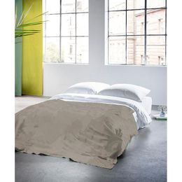 Fleuresse Plaid &raquo;Plaid&laquo; Halbleinen, in Gr. 180x270 cm, Plaid grau Baumwolle, Leinen B/L: 180cm x 270cm