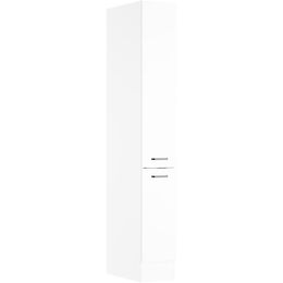 Optifit Apothekerschrank &raquo;OPTImulti&laquo; Breite 30 cm, mit 2 Ausz&uuml;gen und 5 Ablagen, Metallgriffe Holzwerkstoff wei&szlig;, B/H/T: 30cm x 210cm x 57,1cm