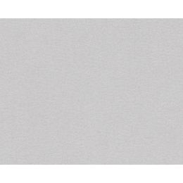 Livingwalls living walls Vliestapete &raquo;Elegance&laquo; einfarbig uni Struktur Tapete Einfarbig grau Vinyl, Vlies B/L: 0,53m x 10,05m