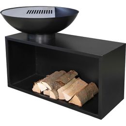 Buschbeck Holzkohlegrill &raquo;Planchagrill Giant&laquo; BxH: 115x86cm schwarz B/H/T: 115cm x 80cm