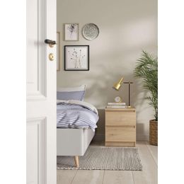 Home Affaire Nachttisch &raquo;Naia, 2 Schubladen, Aufbewahrung f&uuml;r das Schlafzimmer, grifflose Front&laquo; Modern, skandinavisches Design, Schmal, in mehreren 