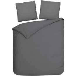 Bettw&auml;sche &raquo;Punto&laquo; 3 Stk. gepunktet, 100% Baumwolle ab 135x200 cm. grau Mako-Satin, Obermaterial: 100% Baumwolle B/L: 200cm x 200cm, 1 Stk., 2 Stk., 