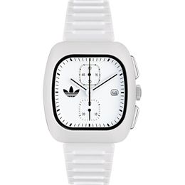 adidas originals Damen adidas originals Chronograph &raquo;RETRO WAVE TWO CHRONO&laquo; Quarzuhr, Armbanduhr, Herrenuhr, Damenuhr, unisex, Kunststoffarmband wei&szlig; 