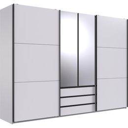 wimex Schwebet&uuml;renschrank &raquo;Magic by fresh to go&laquo; wei&szlig; B/H/T: 300cm x 216cm x 65cm, Schubladen: 3 Stk. T&uuml;ren: 2 Stk. Griffleisten schwarz