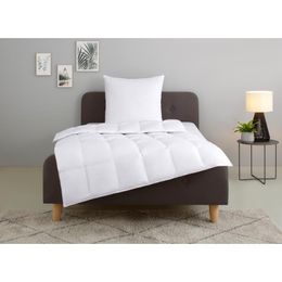 OTTO home Federbettdecke + Kopfkissen &raquo;Irah Bettdecke 135x200 cm, 155x220 cm&laquo; Set mit Kissen 80x80 cm, Sommer, Winter, Made in Germany wei&szlig; Bettdecken