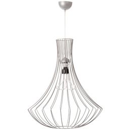 Kayoom H&auml;ngeleuchte &raquo;H&auml;ngelampe Chiara 110&laquo; E27 1 Stk. Industrie- und Nostalgie-Design silber 1, &Oslash; 52cm H: 60cm, 1 Stk.