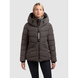 Khujo Damen Khujo Steppjacke &raquo;HERSCH&laquo; mit Kapuze Kapuze mit elastischem Kordelzug, elastische B&uuml;ndchen am &Auml;rmelfutter L (40)