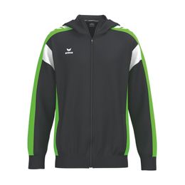 Erima Herren Trainingsjacke mit Kapuze in schwarz/green gecko | Gr.: M
