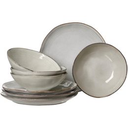 Ritzenhoff & Breker Tafelservice &raquo;Kendra&laquo; Teller Set, aus Steingut f&uuml;r 4 Personen braun Steingut 8 Stk.