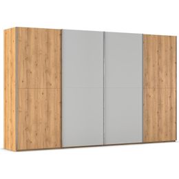 Rauch Schwebet&uuml;renschrank &raquo;Kleiderschrank Schrank Garderobe Schlafzimmerschrank SCALE-WOOD&laquo; edle geteilte Front in massiver Asteiche mit Glast&uuml;ren 